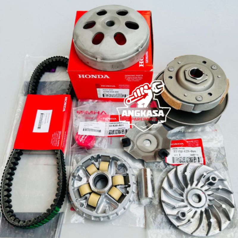 Jual Paket CVT Full Upgrade Pully Assy + V Belt +Rumah Roller + Kipas Vario 150 LED VARIO 125 ...
