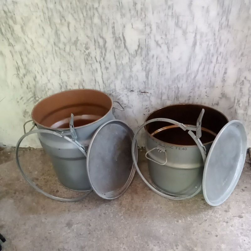 Jual ember besi 35-45 liter tutup lebar/drum 35-45 liter | Shopee Indonesia