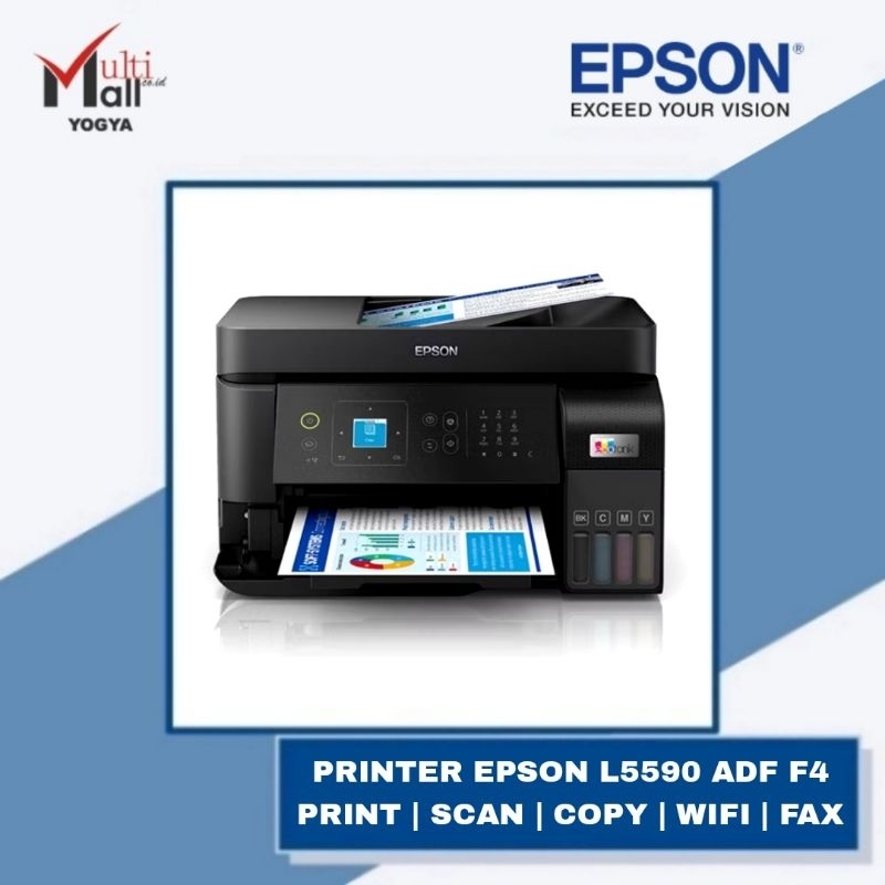 Jual Epson Printer L5590 Print Scan Copy WiFi Fax with ADF Printer ...