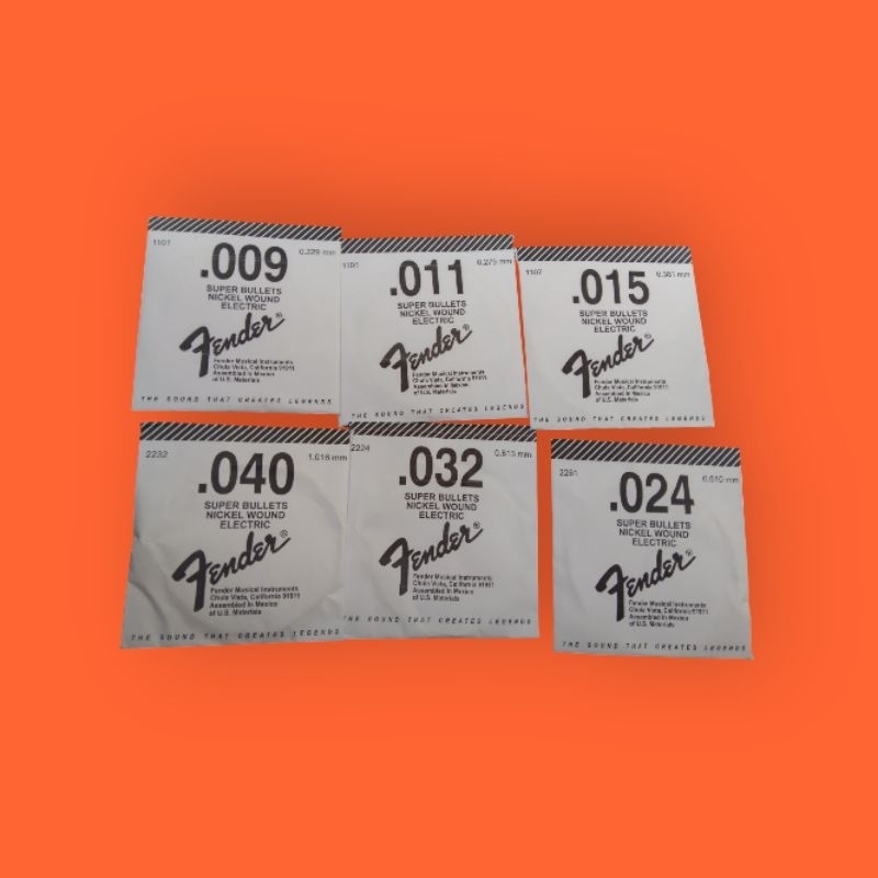 Jual Senar Gitar Elektrik/Akustik Fender 009/008-40 Lokal (Eceran ...