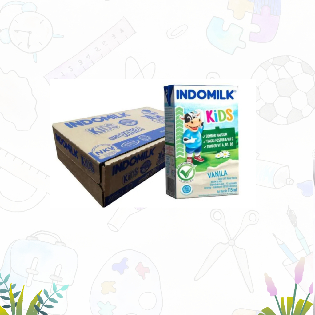 Jual Indomilk Susu UHT Kids Vanila 40x115ml (KARTON) | Shopee Indonesia