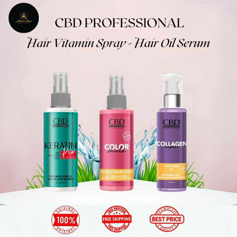 Jual CBD Collagen Repair Hair Serum Oil, Color Shield Intense Serum ...