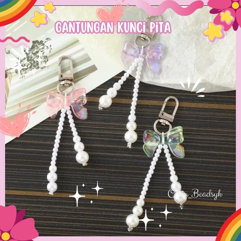 Jual Keychain Pita Gantungan Kunci Pita Gantungan Hp pita Keychain ...