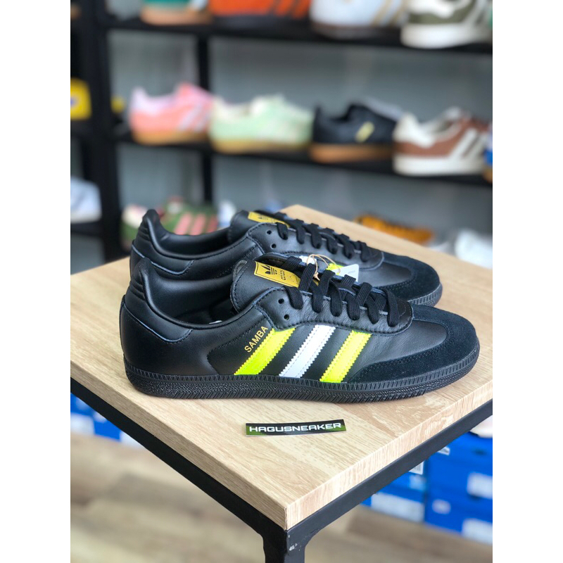 Jual ADIDAS SAMBA OG [Core Black / Solar Yellow] #ID1380 HAGUSNEAKER ...