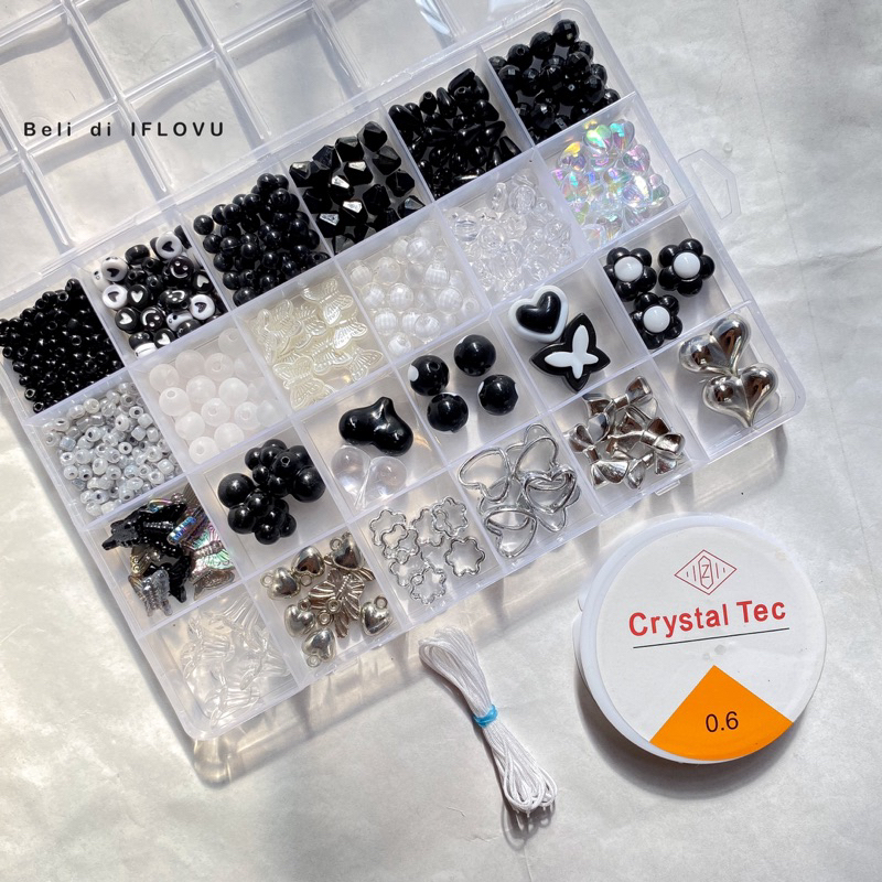 Jual DIY Manik Manik Set Lengkap Bonus Senar Elastis + Tali Hp | Manik ...