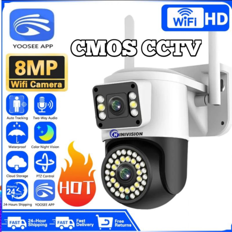 Jual New IP Camera Double Lens Yoosee Outdoor Waterproof PTZ Speed Dome ...