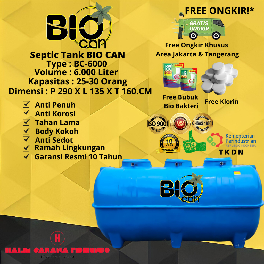 Jual Sepitc Tank Bio Biotech Biotank Biofil STP 6000 Liter Termurah ...
