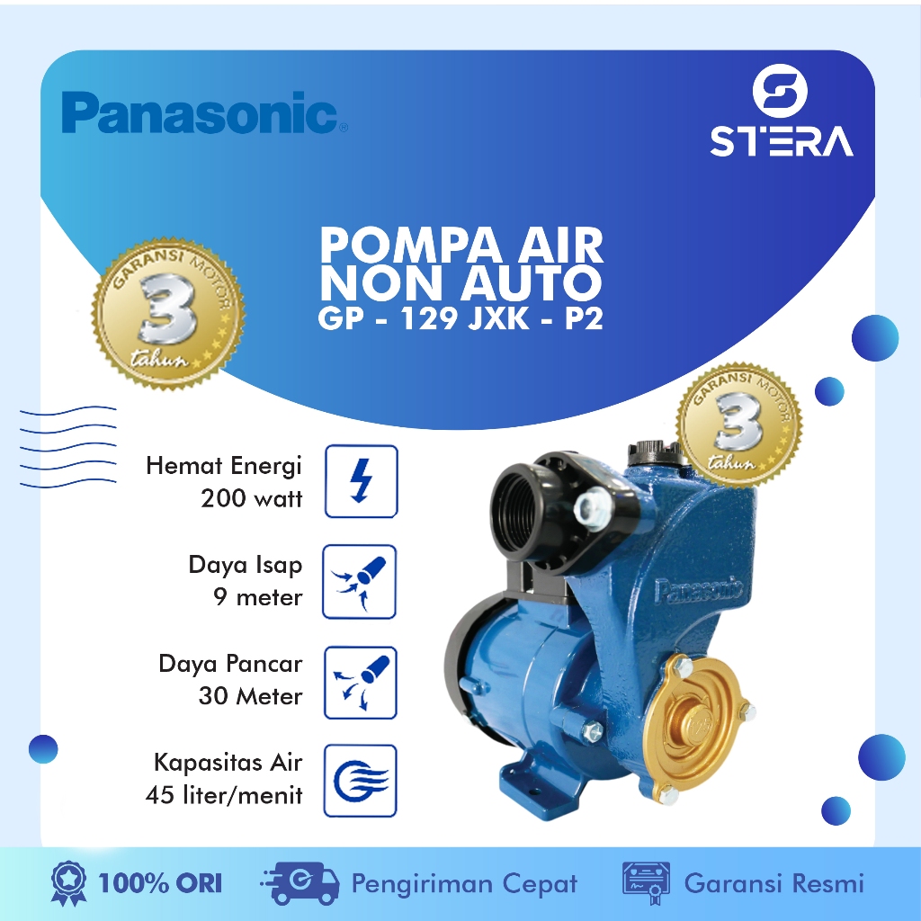 Jual Panasonic GP-129JXK-P2 - Pompa Sumur Dangkal / Non Auto Pump ...