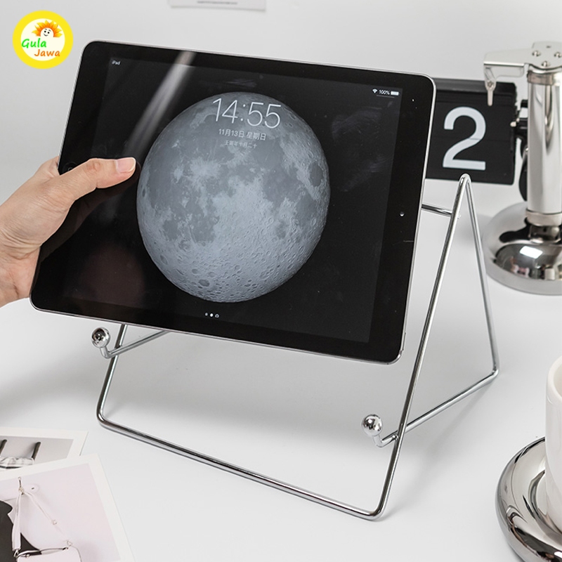 Jual Stand Besi Ipad Macbook Laptop Tablet Book Holder Stainless Steel ...