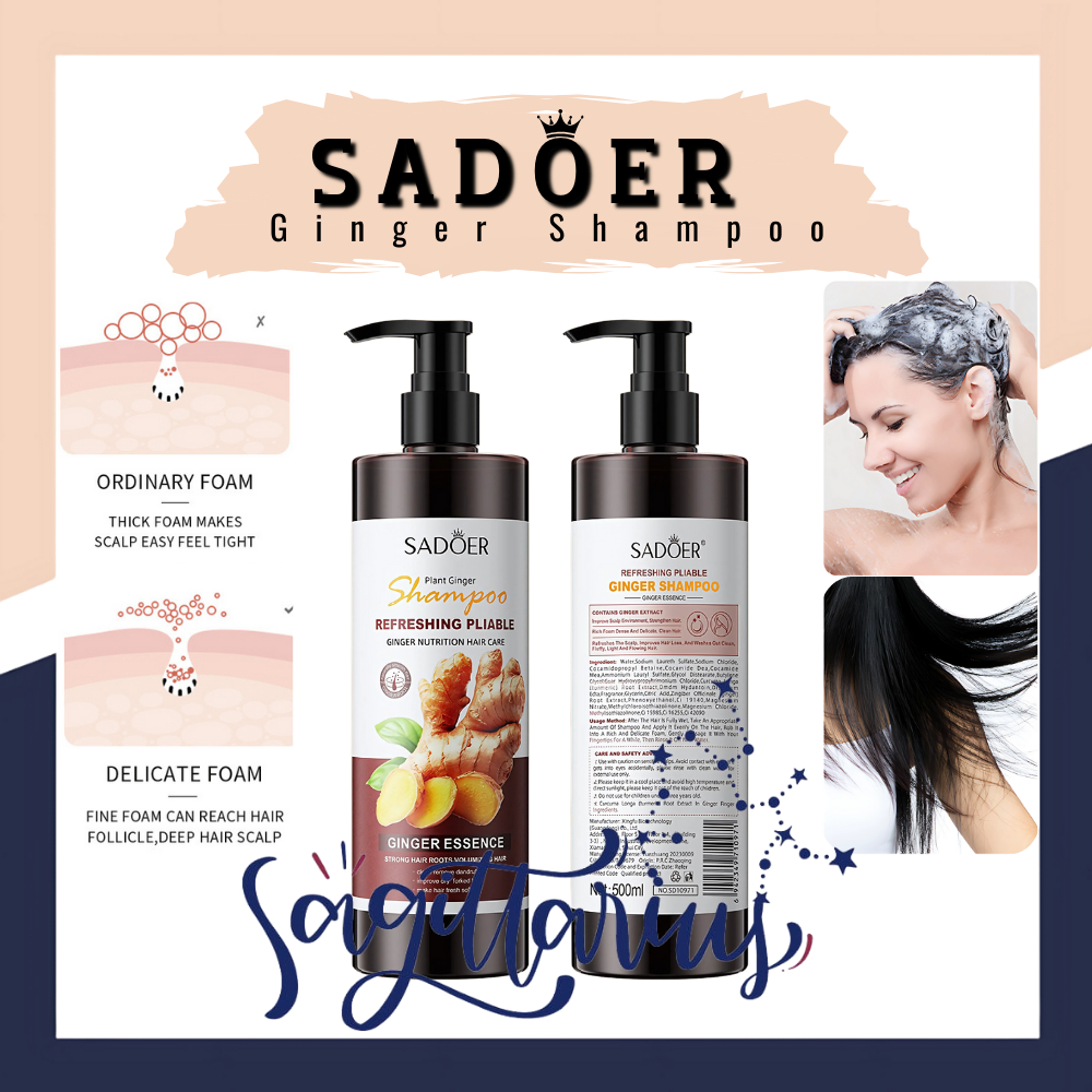 Jual SADOER Ginger Shampoo Penumbuh Rambut Shampo Jahe Anti Ketombe dan Anti Rontok 500ml SR054 ...