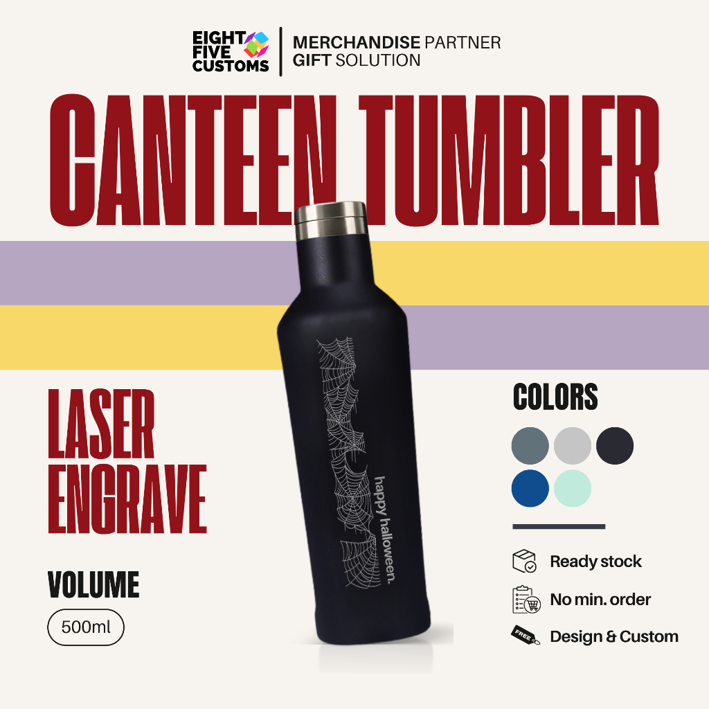 Jual Custom Tumbler Canteen 500ml Botol Minum Cetak Grafir Laser ...
