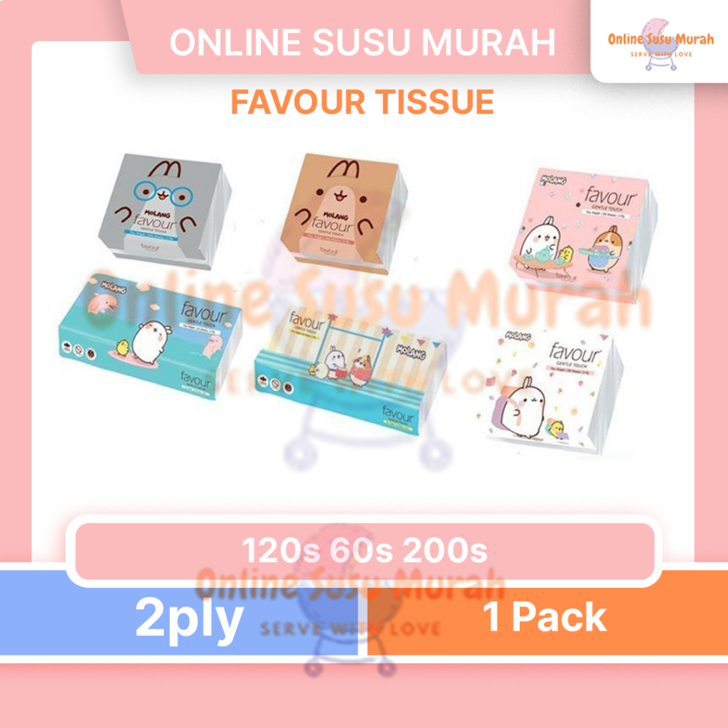 Jual FAVOUR TISSUE SOFT PACK BESAR 200S / 200S KECIL TRAVEL PACK 60S ...