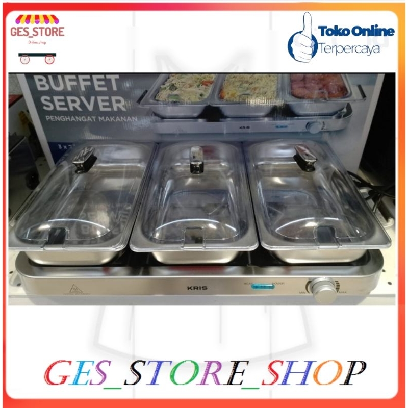 Jual kris penghangat makanan/kris buffet server wadah kompor penghangat ...