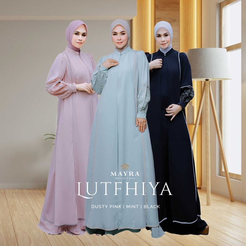 Jual Dress Lutfhiya Basic Series Polos Mix Bordir Original By Mayra ...