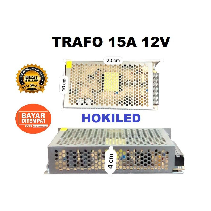 Jual Trafo Power Supply 15A adaptor 15A 12V CCTV LED 12volt | Shopee ...