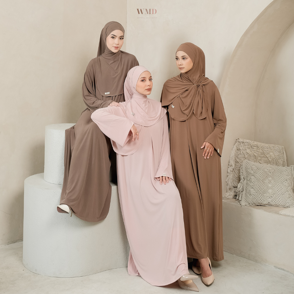 Jual WMD Fashion - Hawa Abaya Set Loose Dress Umroh Haji (2in1 Abaya & Hijab) | Shopee Indonesia
