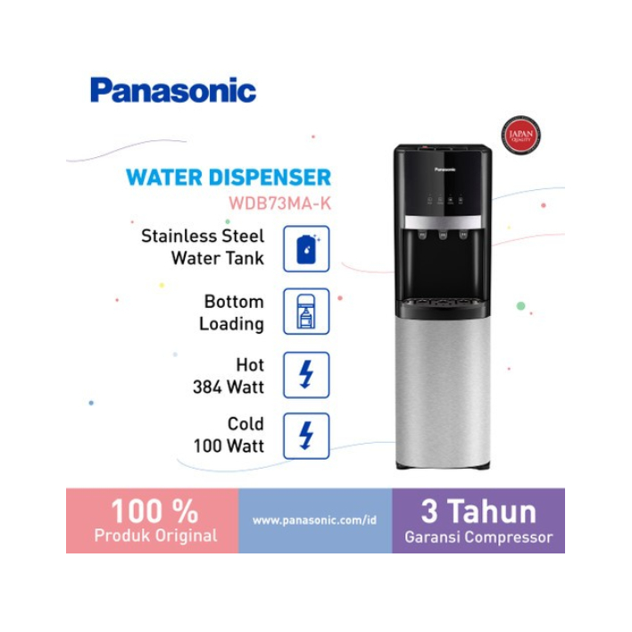 Jual Panasonic Water Dispenser Bottom loading WDB73MAK1 Galon Bawah ...