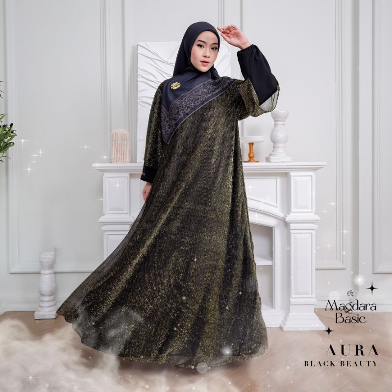 Jual Dress / Abaya set scarf by magdara | Kilau edition | Shopee Indonesia