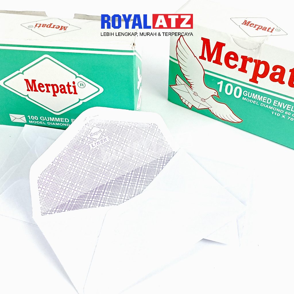 Jual Amplop Merpati Putih Polos Model Diamond Ukuran 110 x 70 mm Isi ...