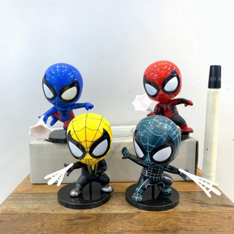 Jual Mainan action figure spiderman chibi anti oat, negative suit, 2099 ...