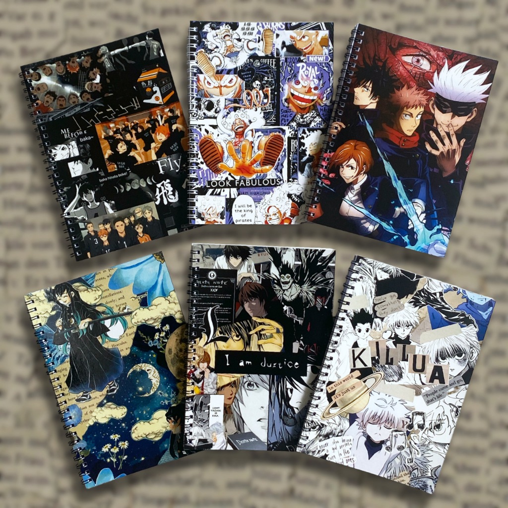 Jual NoteBook Spiral A5 Japan Anime Jujutsu Kaisen Demon Slayer Hunter ...