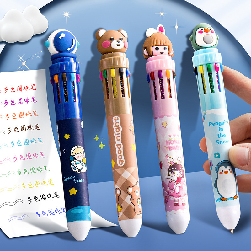 Jual PULPEN 10 IN 1 / PULPEN WARNA - WARNI / PULPEN 10 IN 1 DALAM BOX ...
