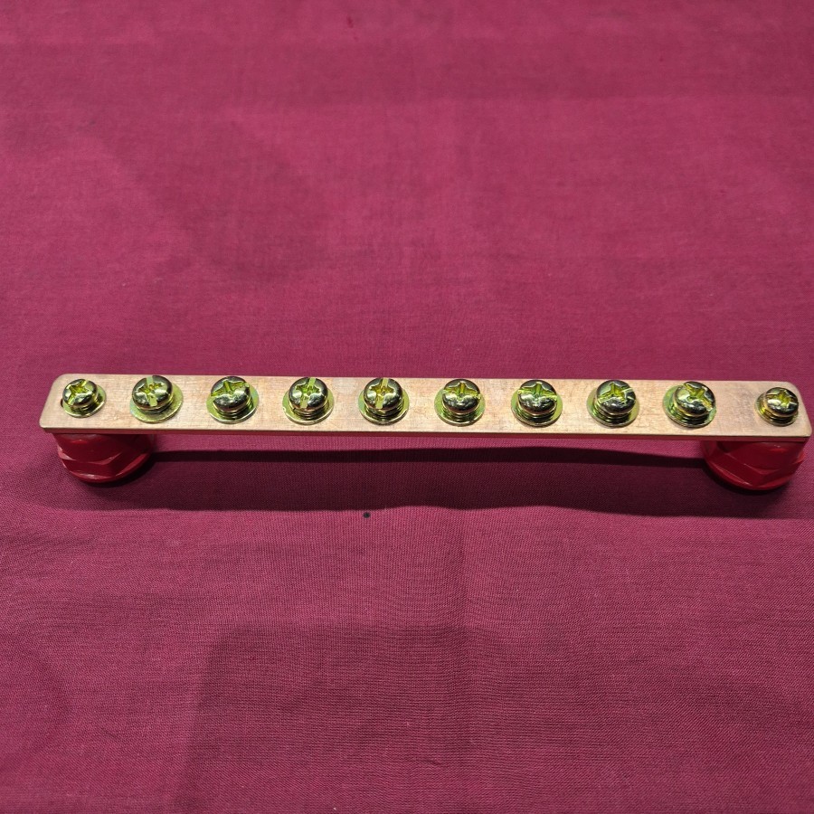 Jual Busbar Bar Plat Tembaga Grounding Ground Nol Arde 220x20x2MM 8 ...