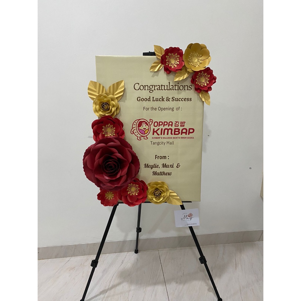 Jual PAPER FLOWER BOARD UCAPAN KARANGAN BUNGA INDOOR KERTAS PAPAN BUNGA ...