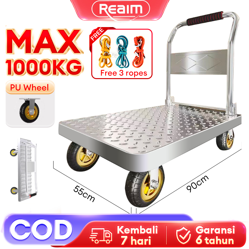 Jual Reaim Troli Barang Lipat Hand Truck Model Besi 800 Kg Besi Ringan ...