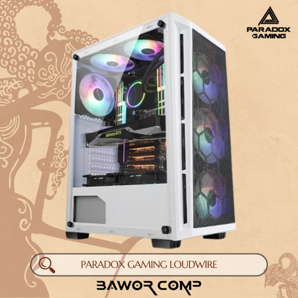 Jual PARADOX GAMING LOUDWIRE Free 4 Fan ARGB | Casing PC ATX | CPU PC ...