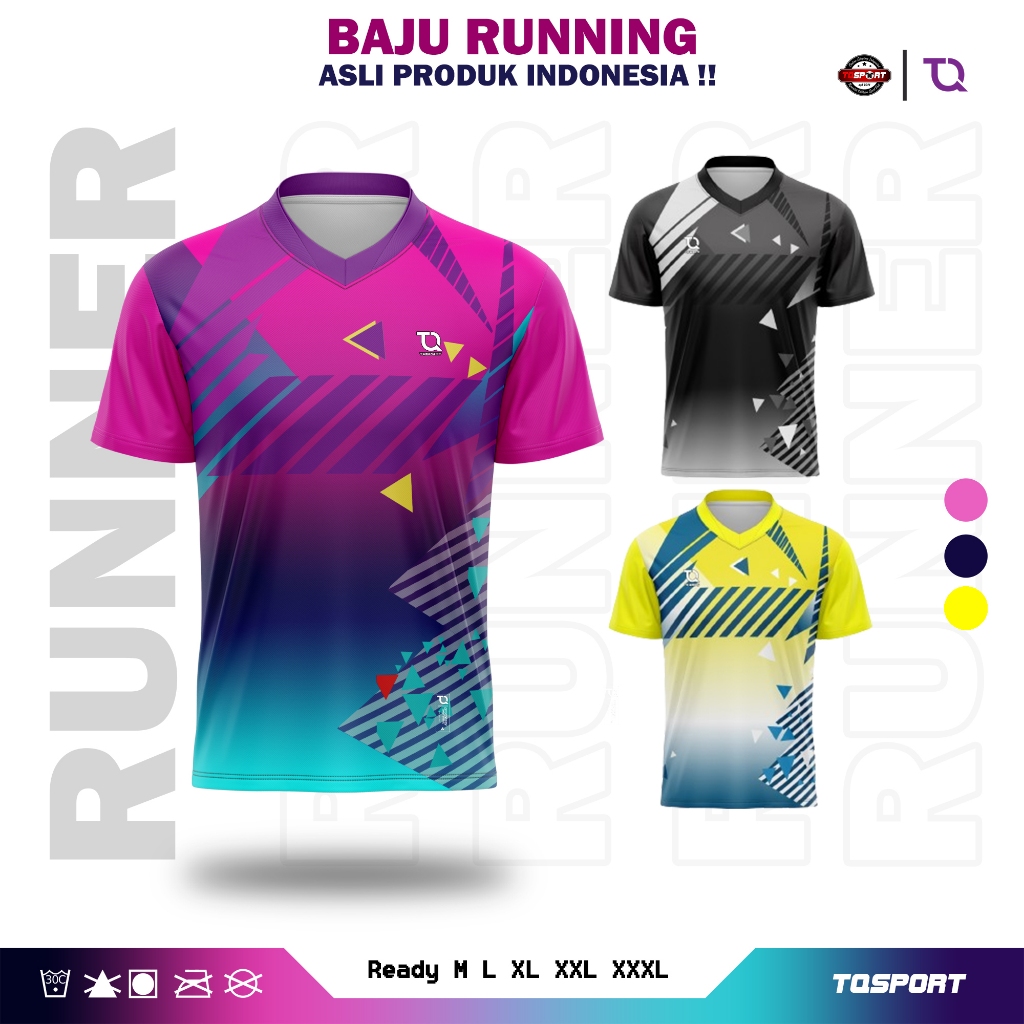 Jual TQSPORT ULTIMA Jersey Baju Running Kaos Olahraga Lari Pria Wanita ...