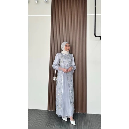 Jual KINAR DRESS SILK KOMBINASI TILLE GARDEN BUSUIFRIENDLY DRESS KONDANGAN GAMIS BRUKAT TERBARU ...