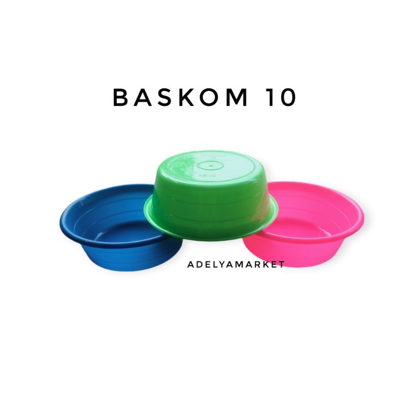 Jual 12 PC baskom plastik 10 / baskom warna | Shopee Indonesia