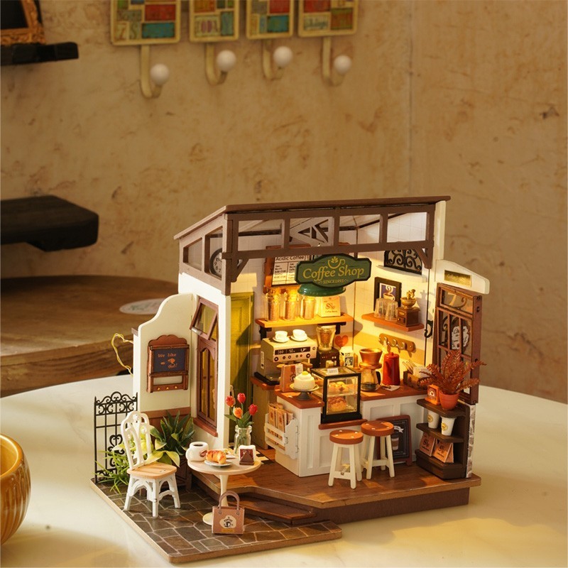 Jual DIY 3D Miniature House ROLIFE Slow Life Cafe DG162 | Shopee Indonesia