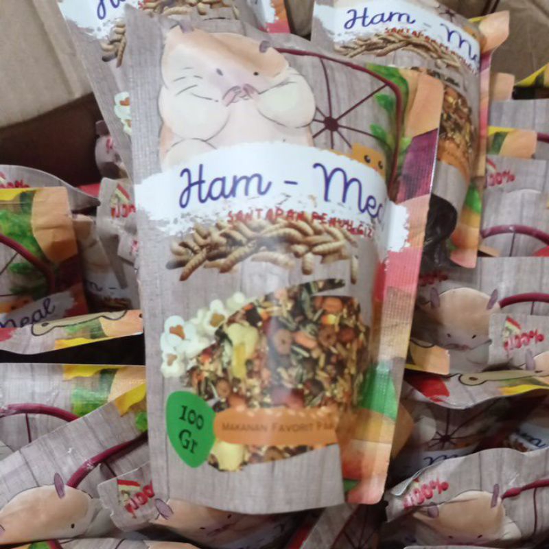 Jual Makanan Hamster Ham-Meal Extra Maggot Ham Meal Snack Hamster 100gr ...