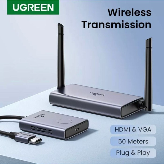 Jual Ugreen Wireless HDMI VGA Transmitter Receiver Bundle - 50633 | Shopee Indonesia