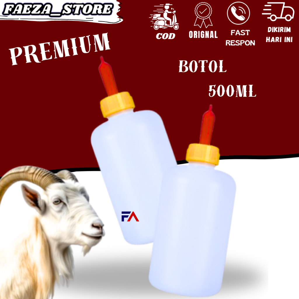 Jual BOTOL DOT CEMPE KAMBING DOMBA UKURAN BOTOL 500ml & 500ml FAEZA ...