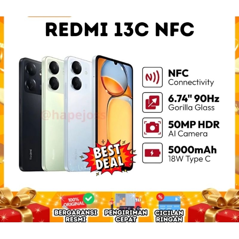Jual Xiaomi Redmi 13C NFC 8/256GB Android | Shopee Indonesia
