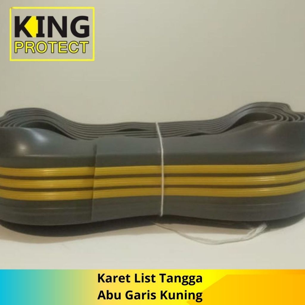 Jual Karet List Tangga Abu Garis Kuning 4 meter | Shopee Indonesia