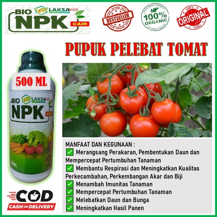 Jual BIO NPK CAIR LAKSA GROW Pupuk Organik Pelebat TOMAT Ampuh - Obat Perbanyak TOMAT Lebat ...