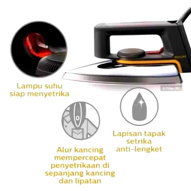 Jual SETRIKA PHILIPS HD 1172 CLASSIC/SETRIKA ANTI LENGKET/SETRIKA ...