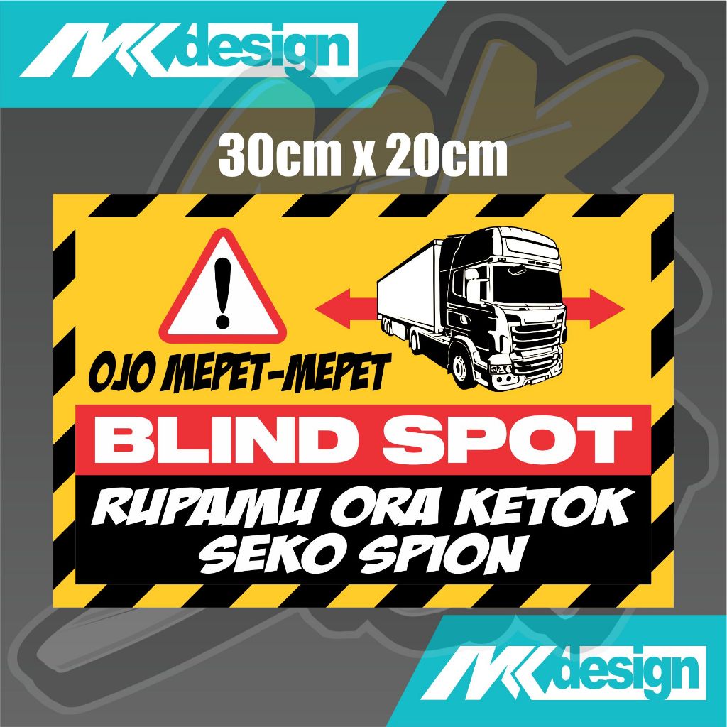 Jual Stiker Blind Spot Truk - Bahan Nyala/Reflektif | Shopee Indonesia