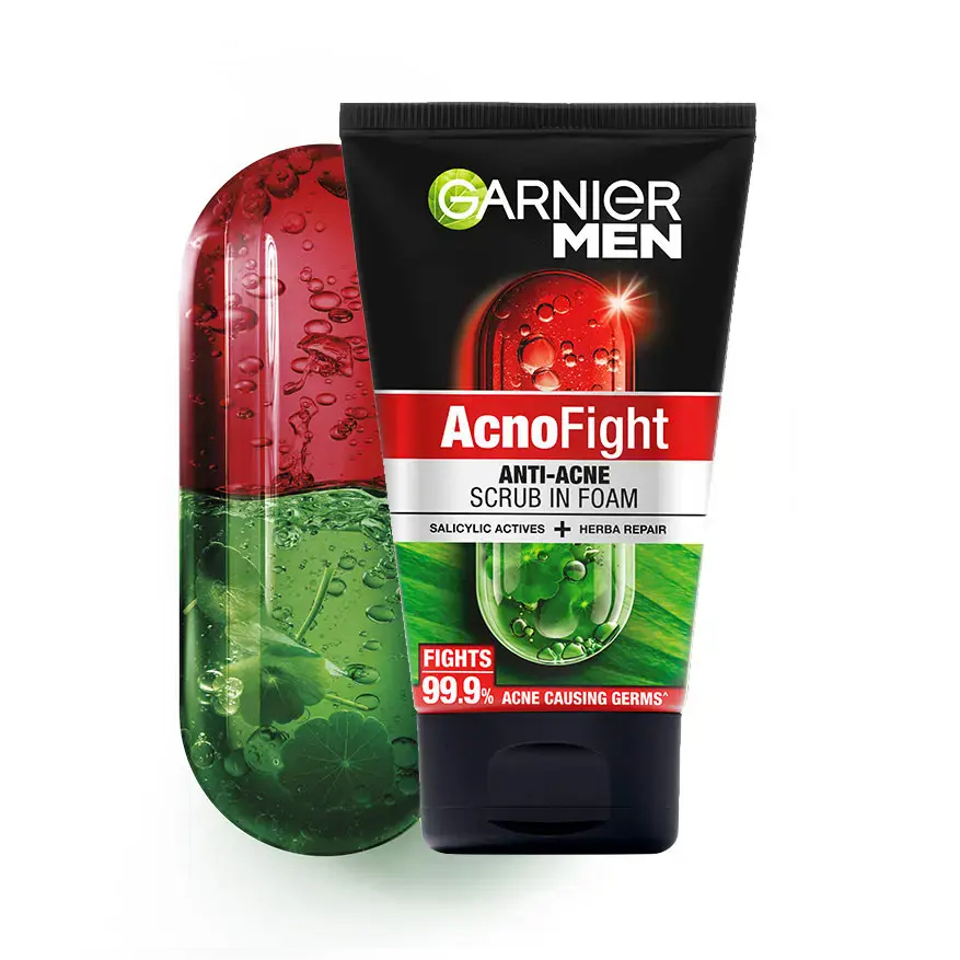 Jual Garnier Men Acno Fight Anti Acne Scrub In Foam - Pembersih Wajah | Shopee Indonesia