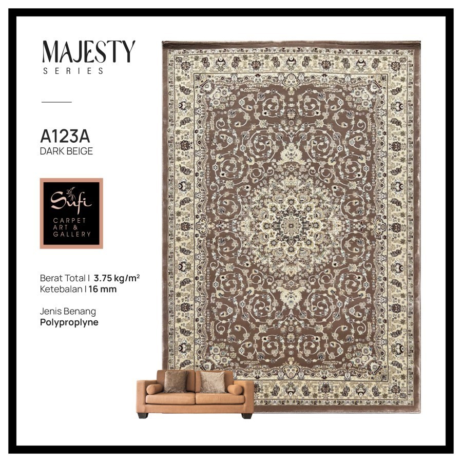 Jual Karpet Lantai Permadani Klasik Tebal Mewah Design Turki Majesty ...