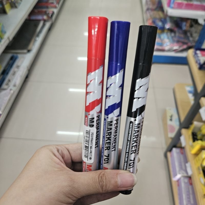 Jual spidol permanent marker M&G (hitam,biru,merah) | Shopee Indonesia