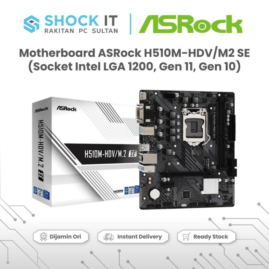 Jual ASRock H510M-HDV/M.2 SE (Socket Intel LGA 1200, Gen11, Gen 10 ...