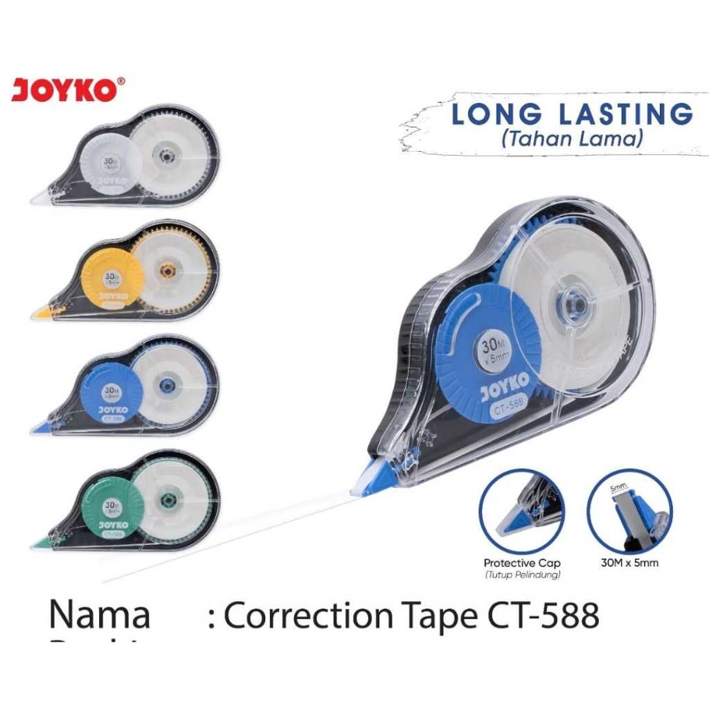 Jual TIPE X KERTAS JOYKO 30 METER CT 588 | Shopee Indonesia