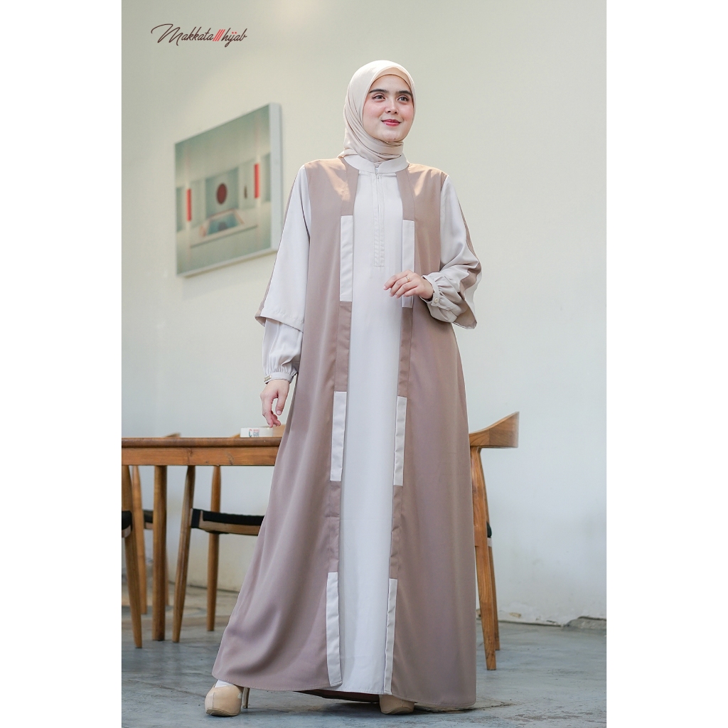 Jual Elisha Dress Gamis Wanita Cewek Simple Elegan Polos Butik Mewah ...
