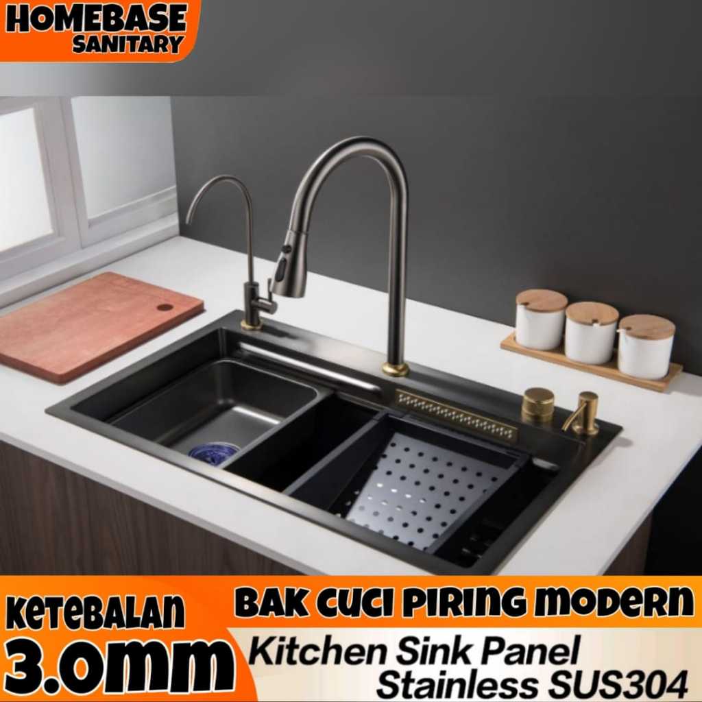 Jual ORIGINAL Kitchen Sink Onan Modern Luxury Black / Bak Cuci Piring 1 ...