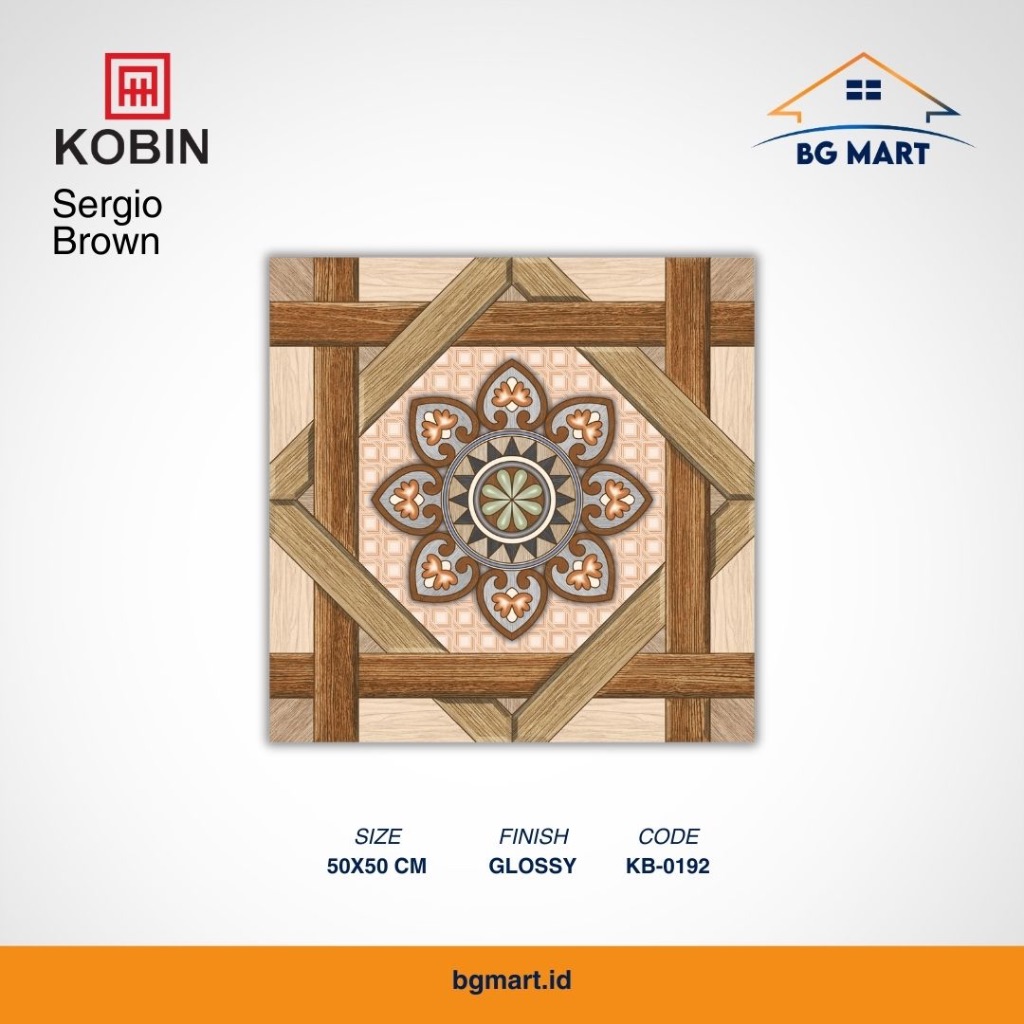 Jual KOBIN Keramik Lantai 50x50 Sergio Brown KW A | Shopee Indonesia